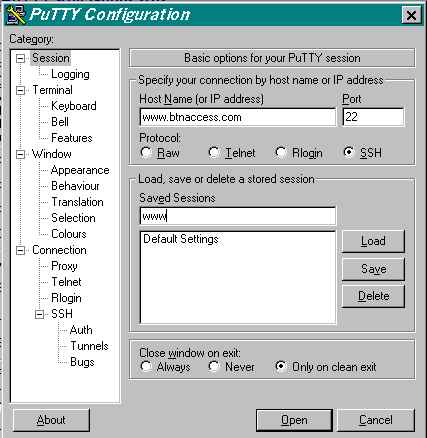 Using Public Key Authentication with PUTTY